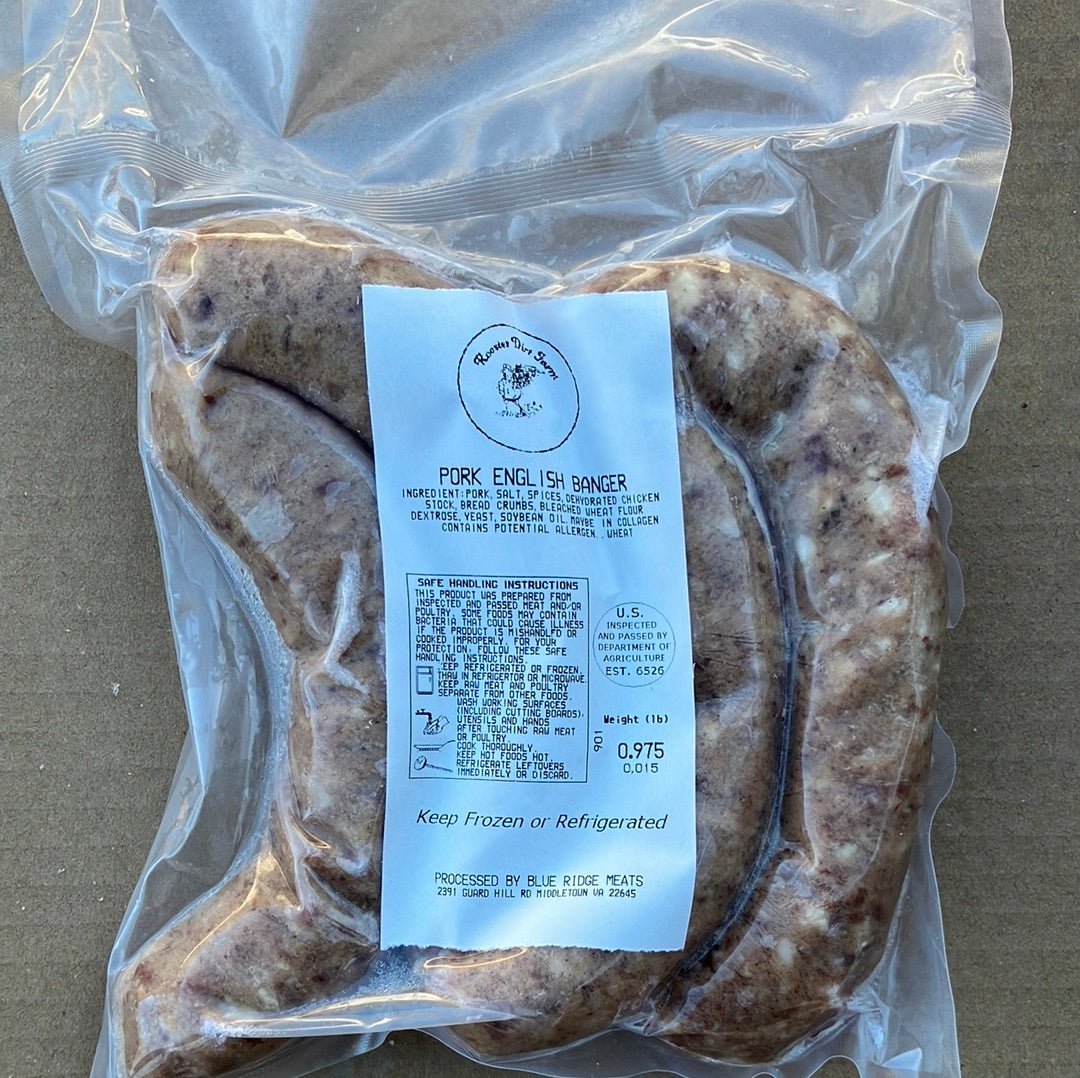 Mangalitsa English Banger Sausages – Rooster Dirt Farm